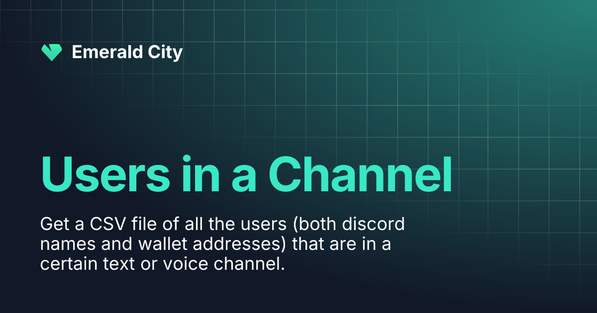 Users in a Channel | Emerald City